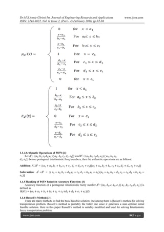 Transportation Problem with Pentagonal Intuitionistic Fuzzy Numbers Solved Using Ranking ...