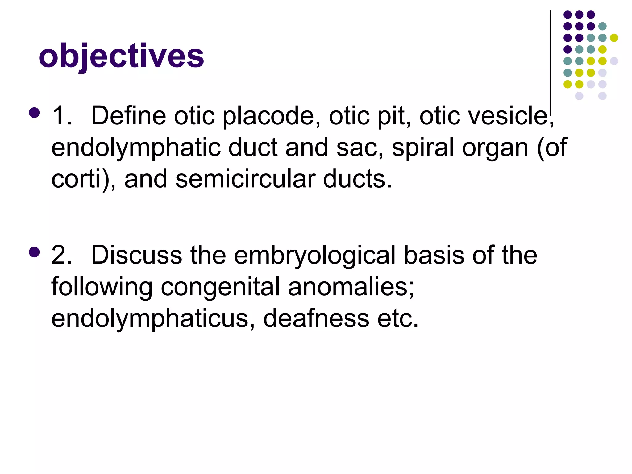 Embryology of the ear | PPT