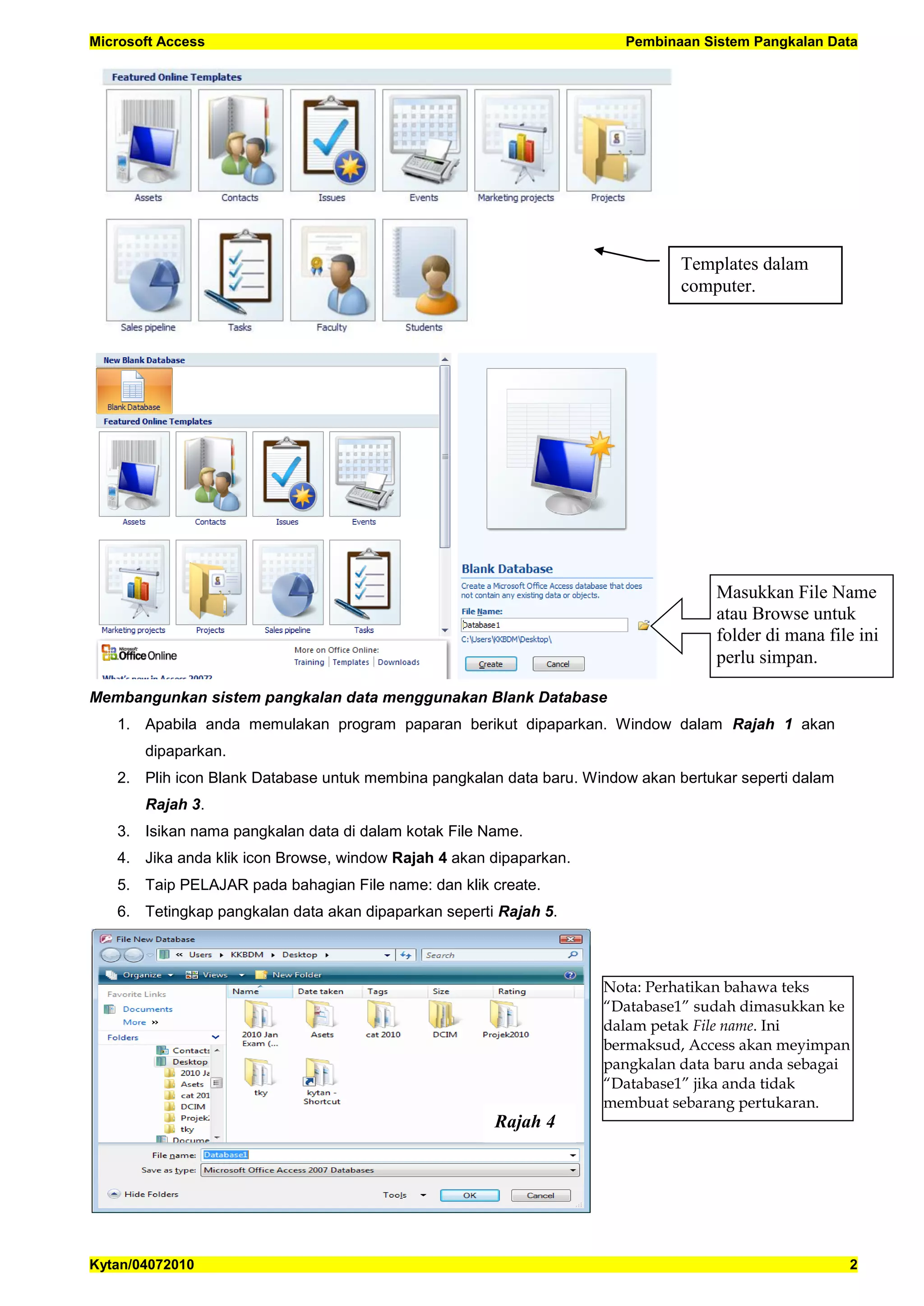 Bab 1 | PENGENALAN KEPADA PANGKALAN DATA | PDF