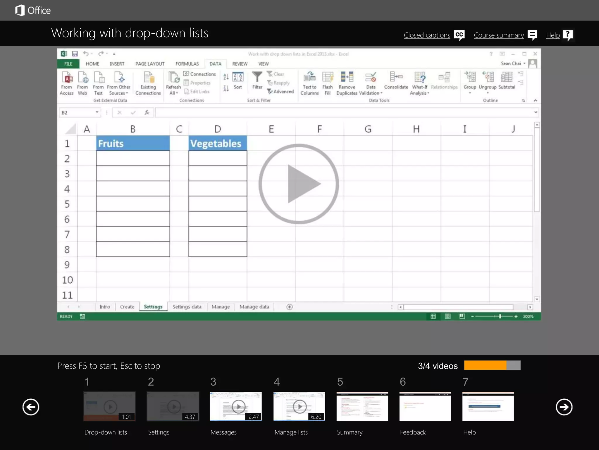 Microsoft Office Excel 2013 Tutorials 24- Working with Dropdown lists | PPT