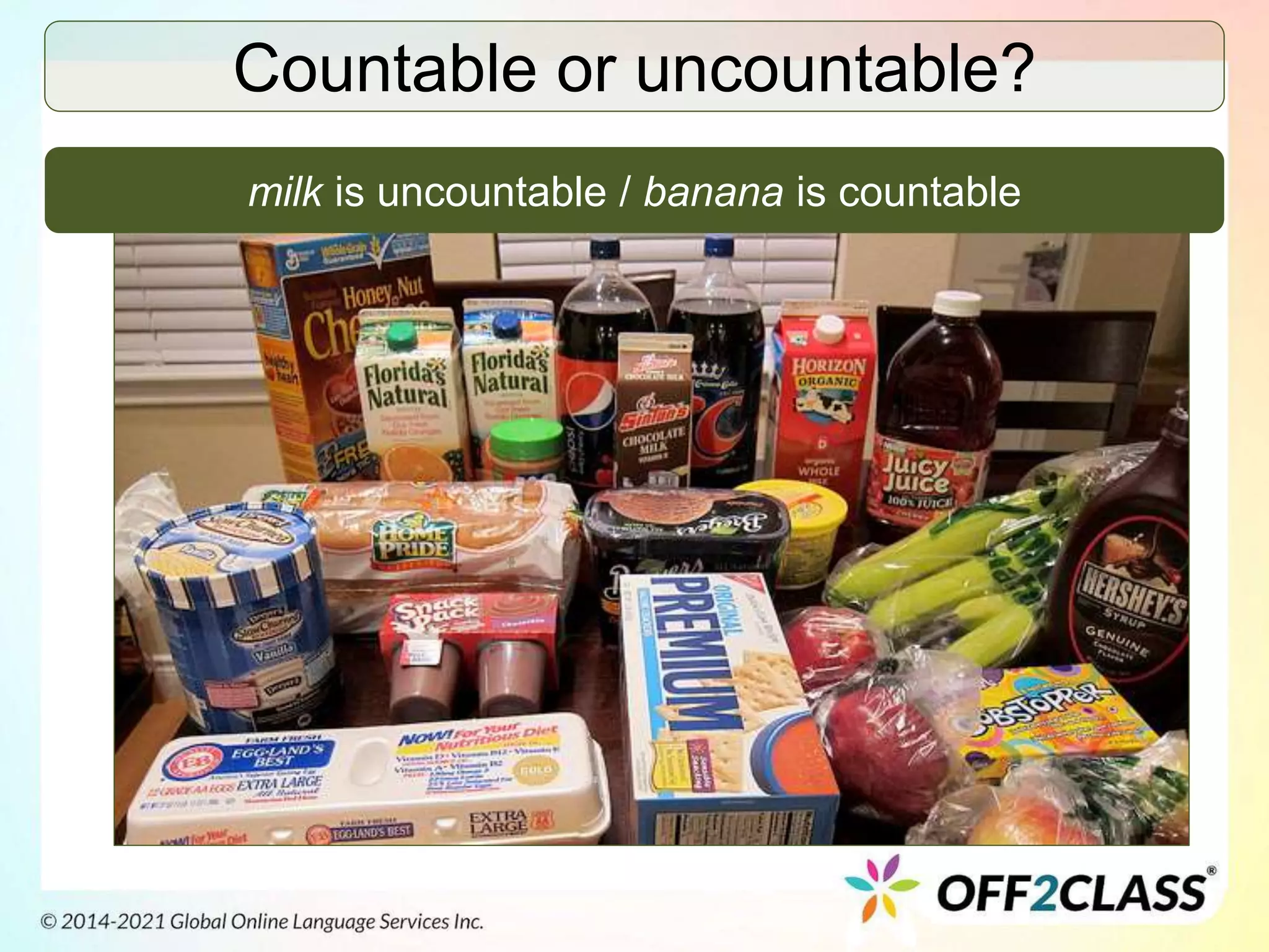 Countable And Uncountable Nouns – Free ESL Lesson Plan | PPTX