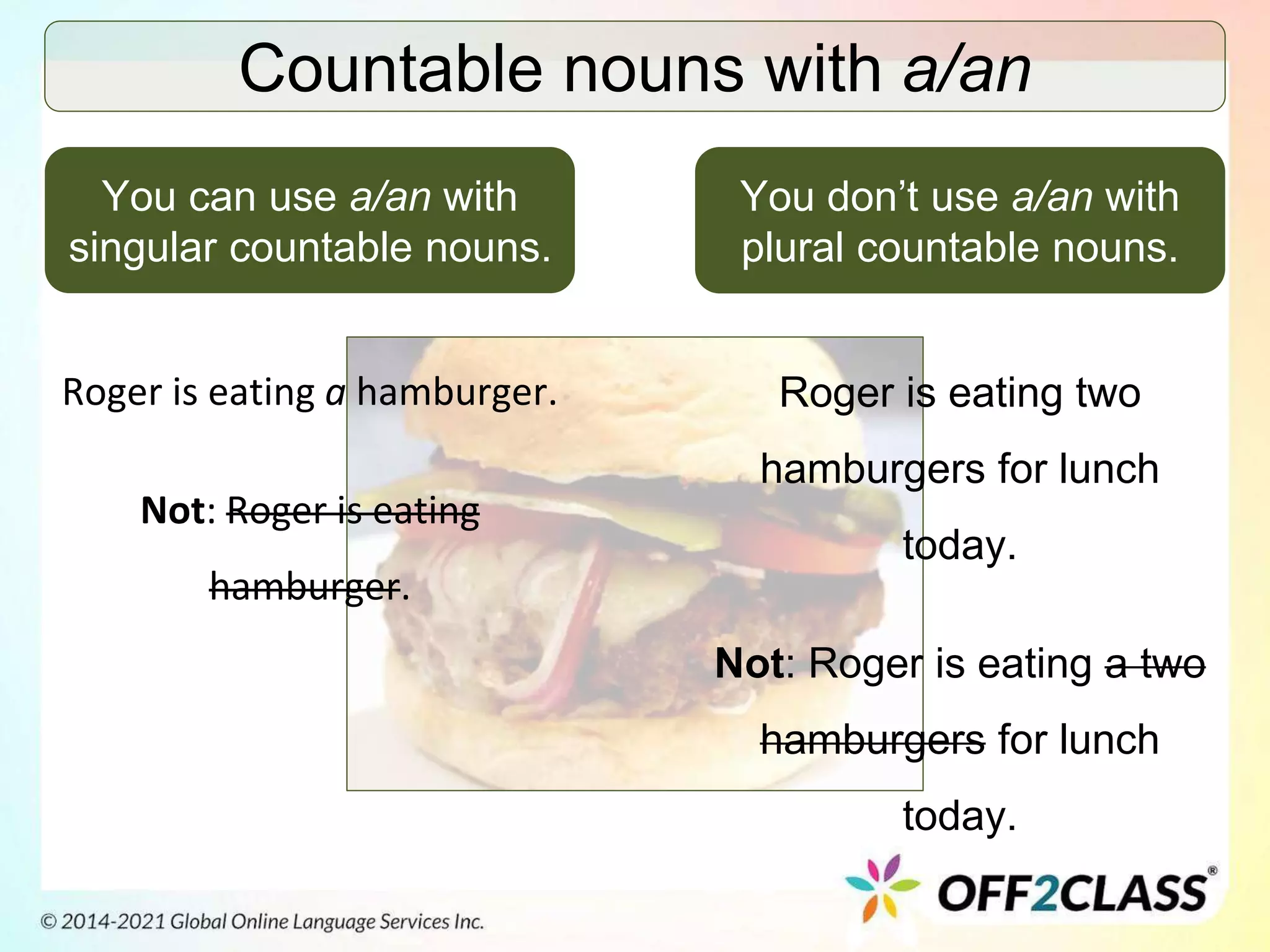 Countable And Uncountable Nouns – Free ESL Lesson Plan | PPTX