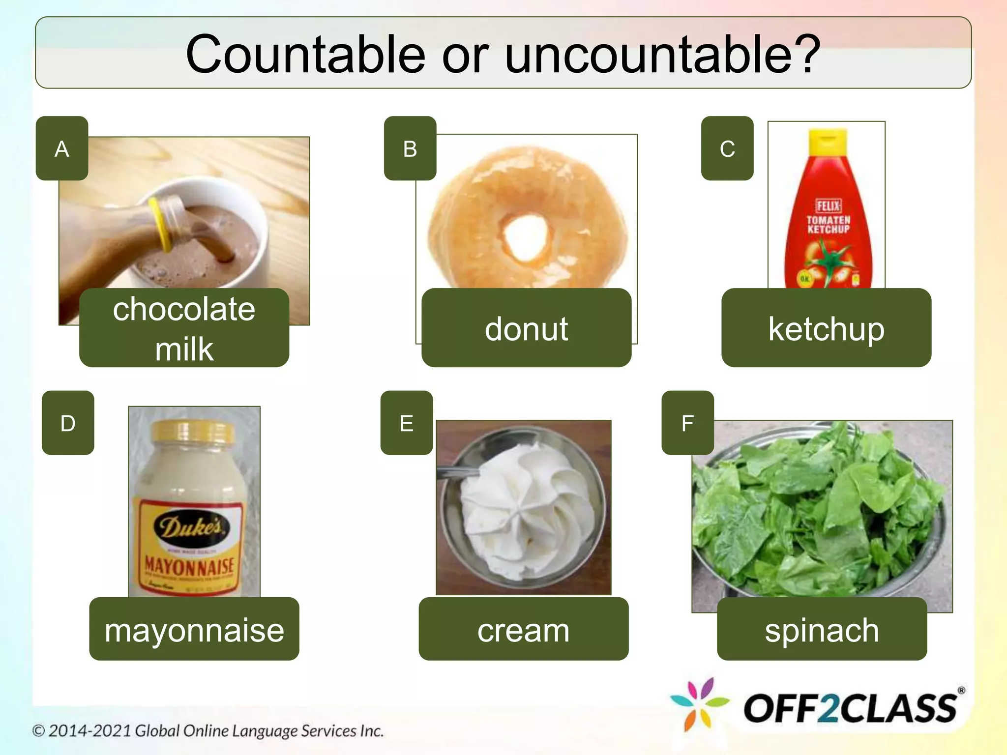 Countable And Uncountable Nouns – Free ESL Lesson Plan | PPTX