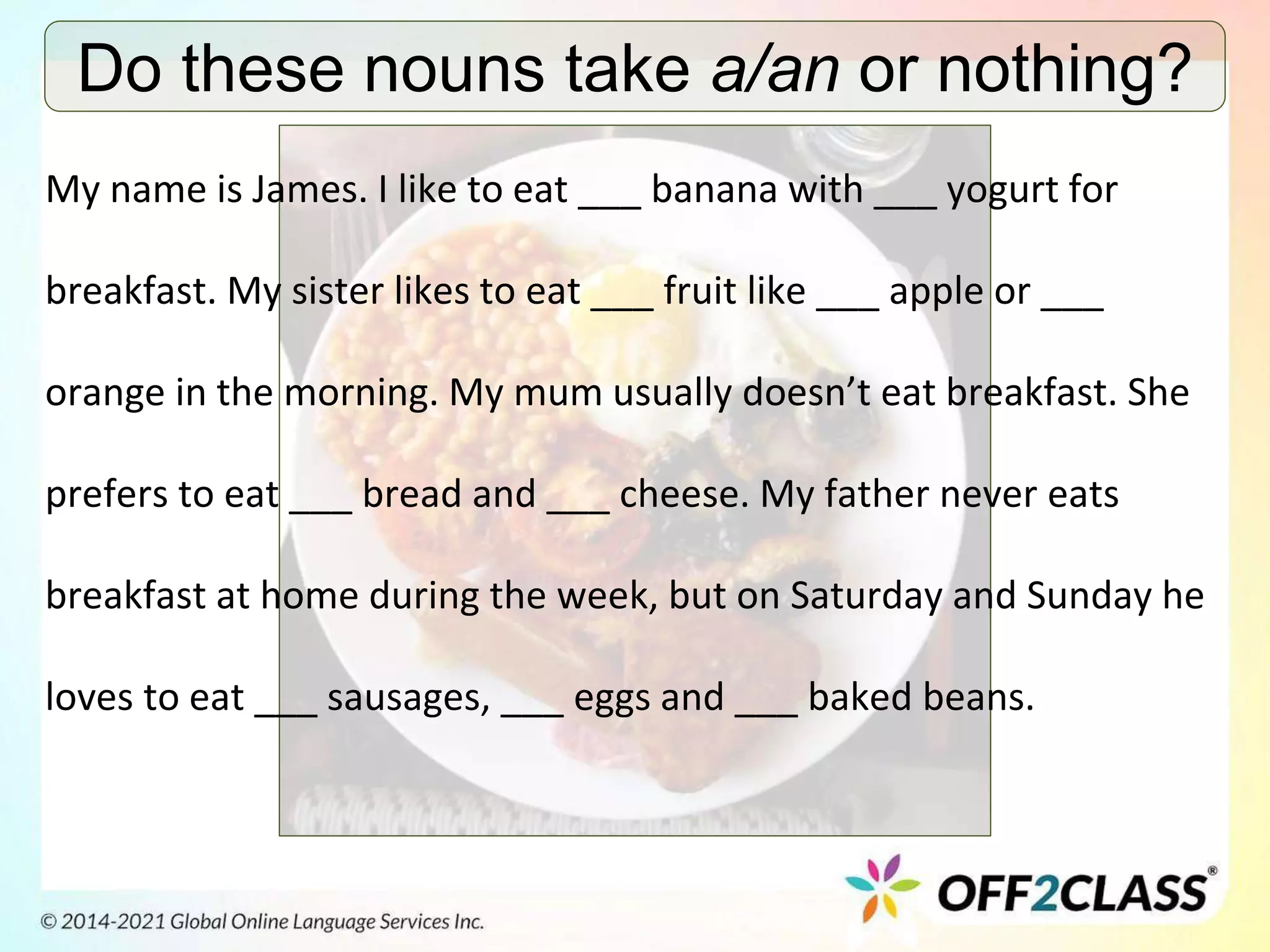 Countable And Uncountable Nouns – Free ESL Lesson Plan | PPT