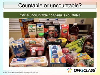 Countable And Uncountable Nouns – Free ESL Lesson Plan | PPTX