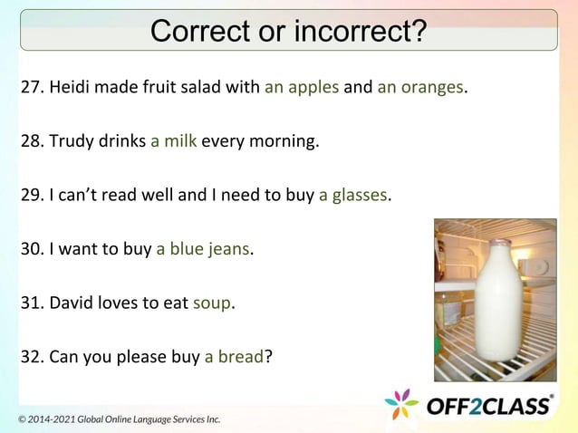 Countable And Uncountable Nouns – Free ESL Lesson Plan | PPTX ...