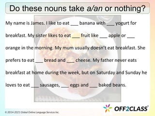 Countable And Uncountable Nouns – Free ESL Lesson Plan | PPTX