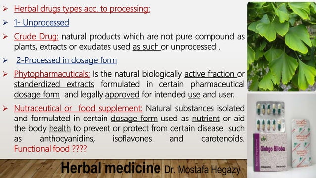 Herbal medicine Intro 1 | PPTX | Herbs and Supplements | Alternative ...