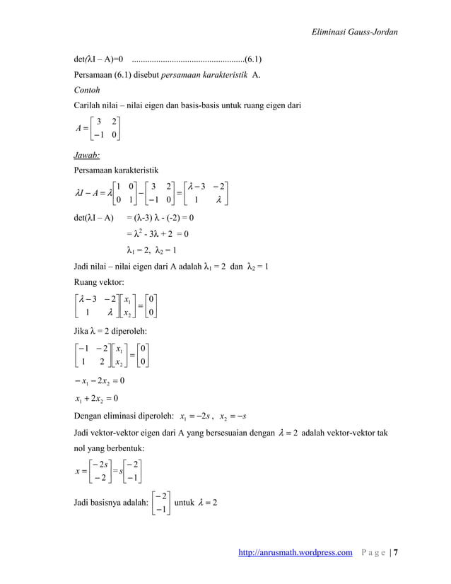 Eliminasi gauss-jordan | PDF