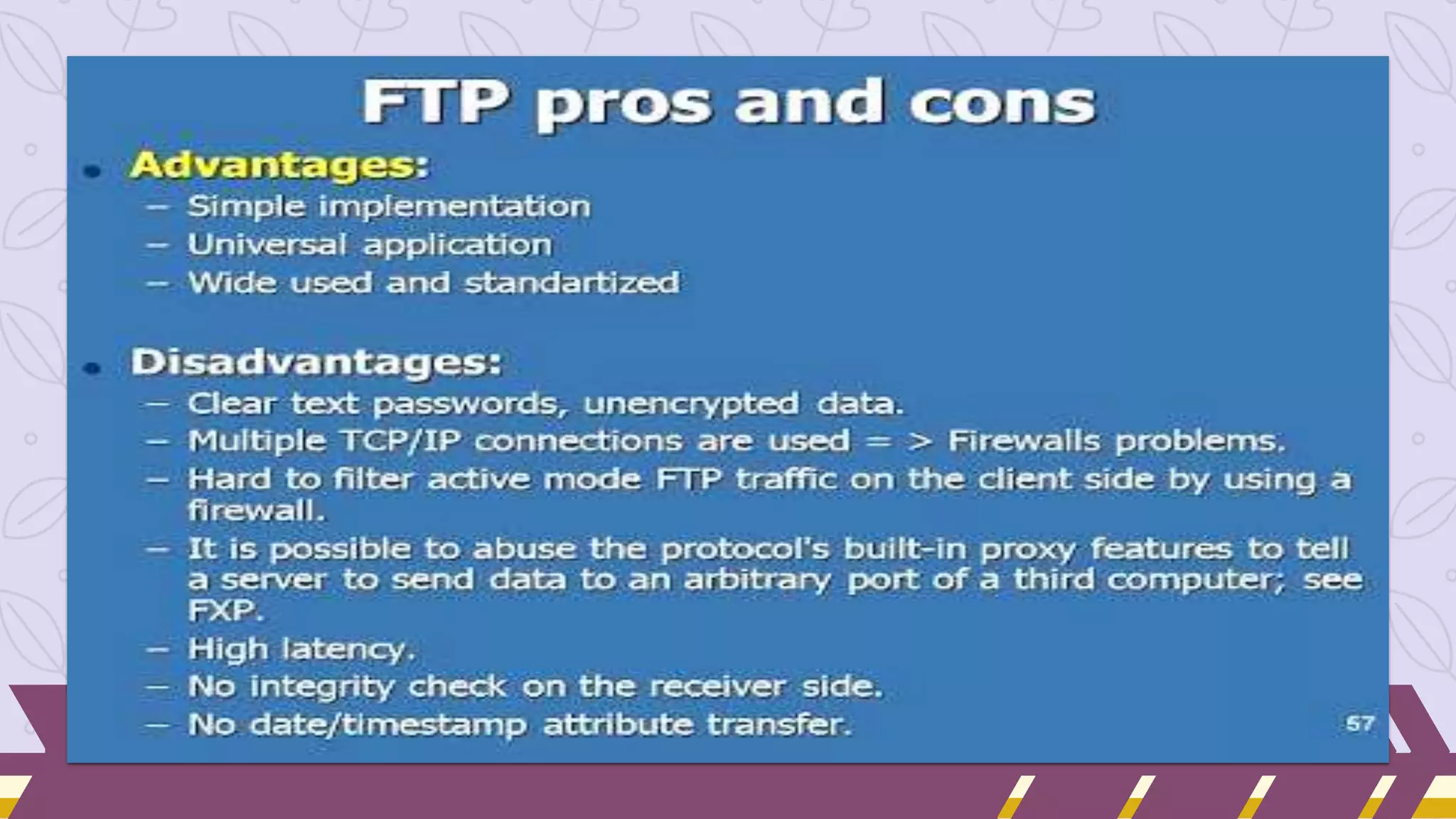 Ftp: a slideshow on File transfer protocol | PPTX