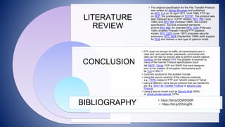 Ftp: a slideshow on File transfer protocol | PPTX