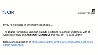 R in the Humanities: Text Analysis | PPTX