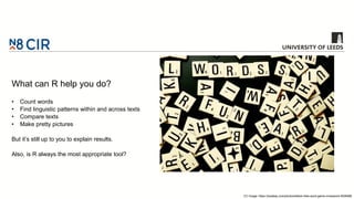 R in the Humanities: Text Analysis | PPTX