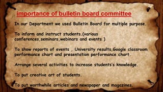Bulletin board committee | PPTX