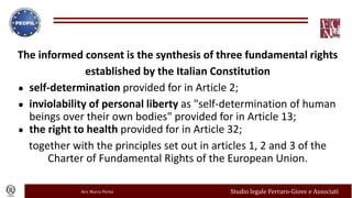 Informed Consent in Italy, an overview | PPTX