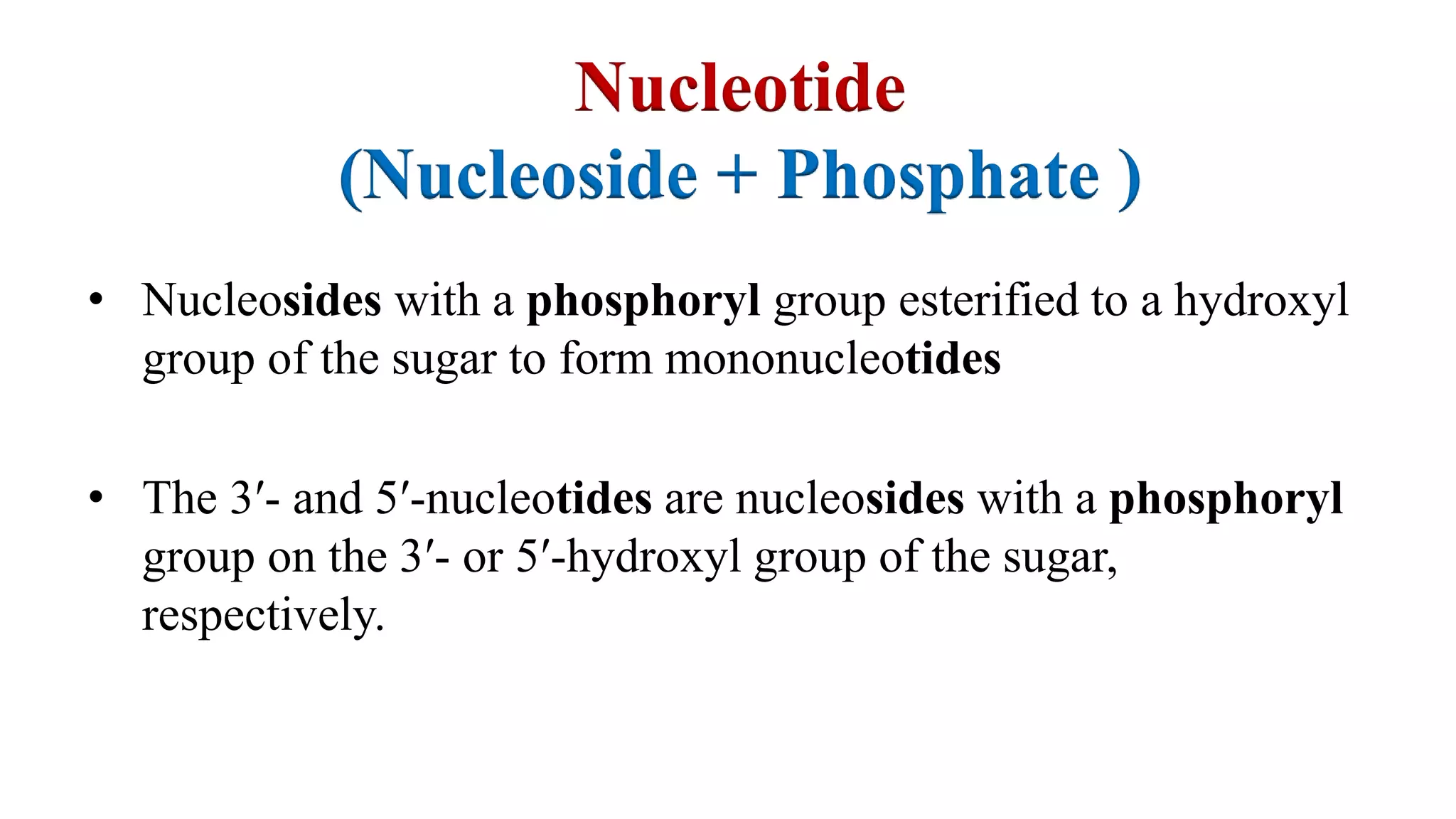 NA- 01: Chemistry of Nucleotides & It's clinical importance | PPTX