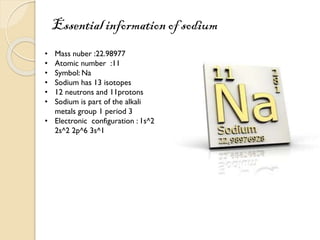 sodium (natrium)Na | PPTX