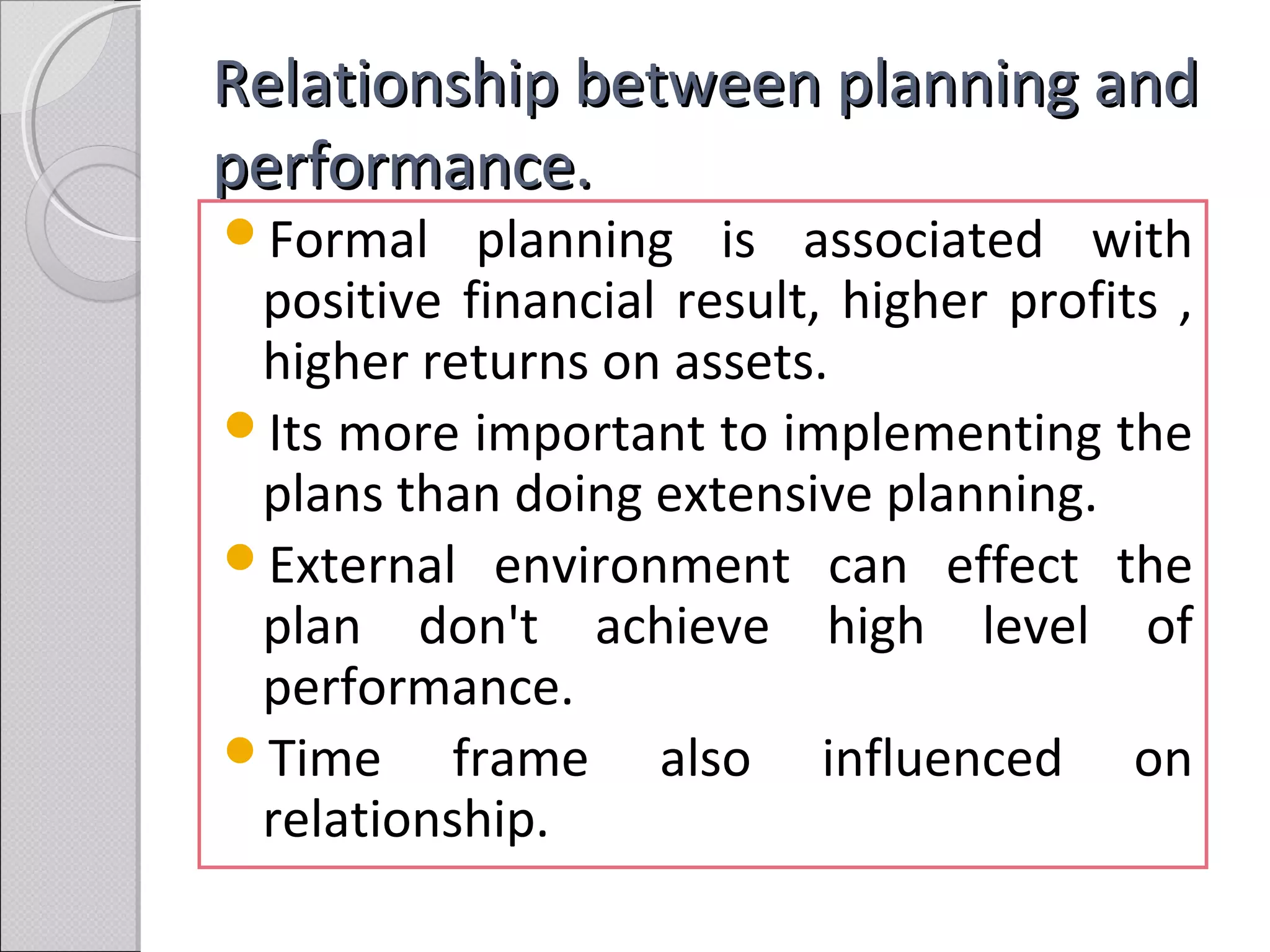 FORMATION OF PLANING | PPT