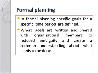 FORMATION OF PLANING | PPT