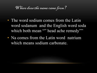 sodium Na (natrium) | PPSX