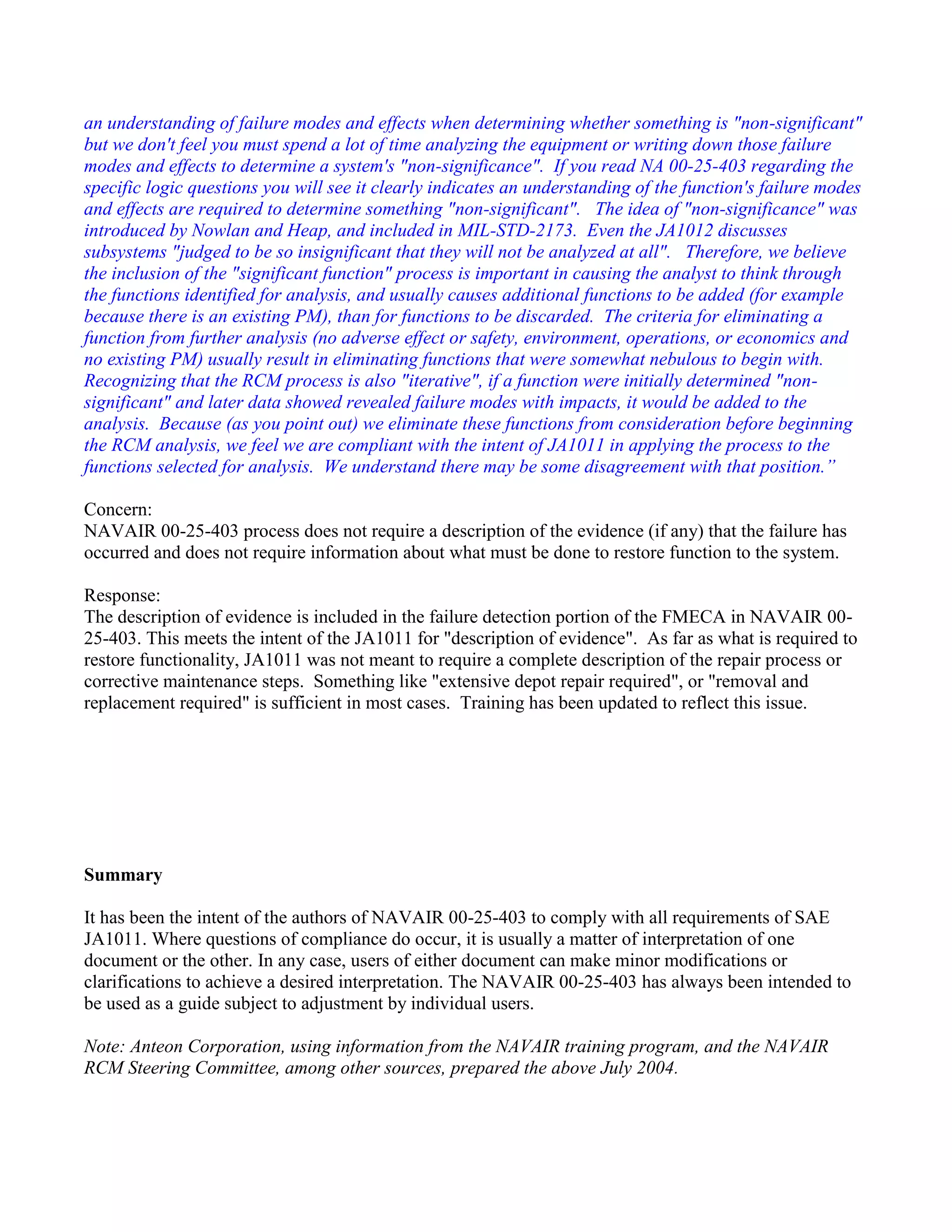 Meeting the SAE JA1011 Evaluation Criteria for RCM Processes | PDF