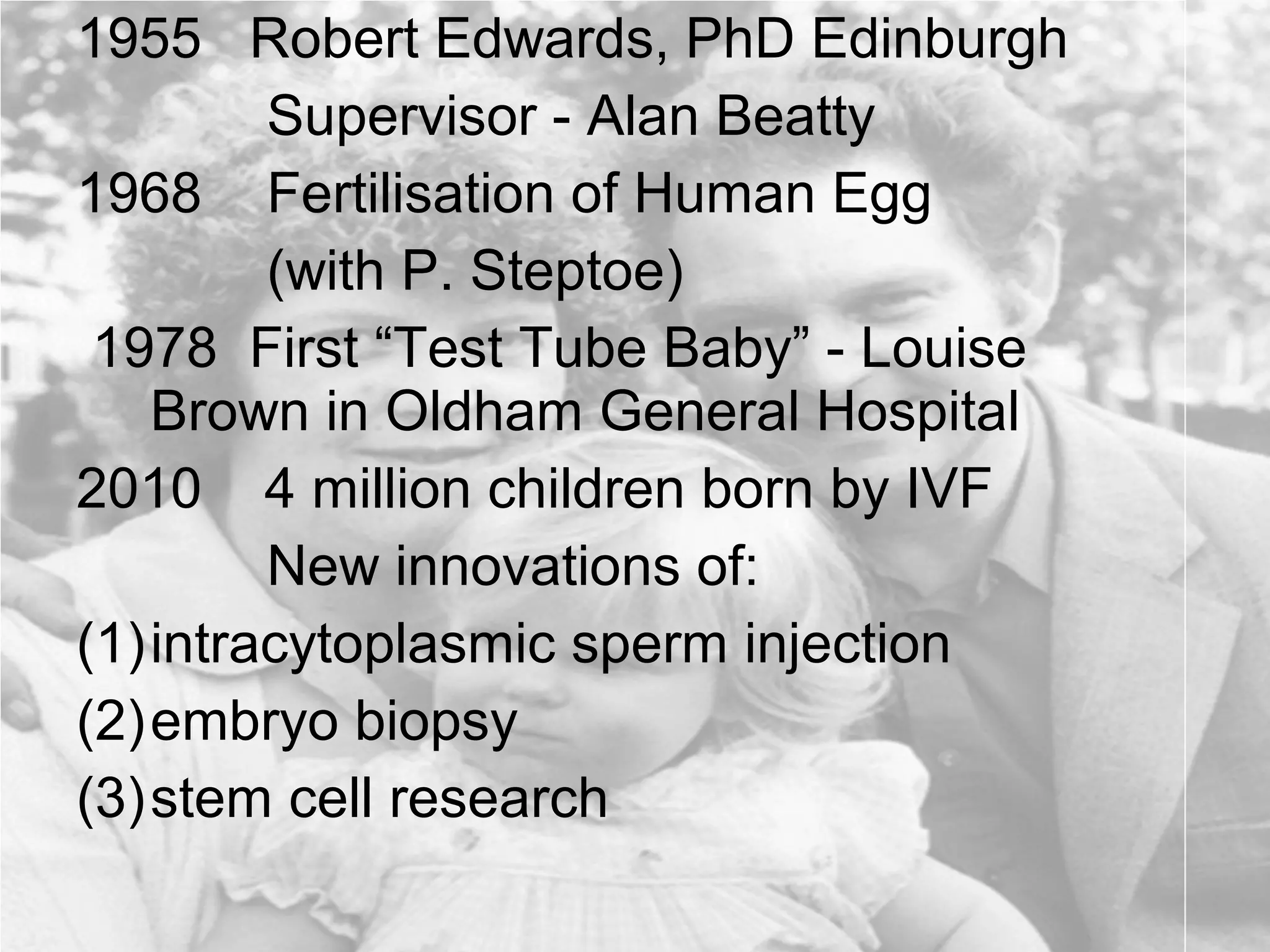 Human Embryology Act by Dr Ian Gibson | PPT