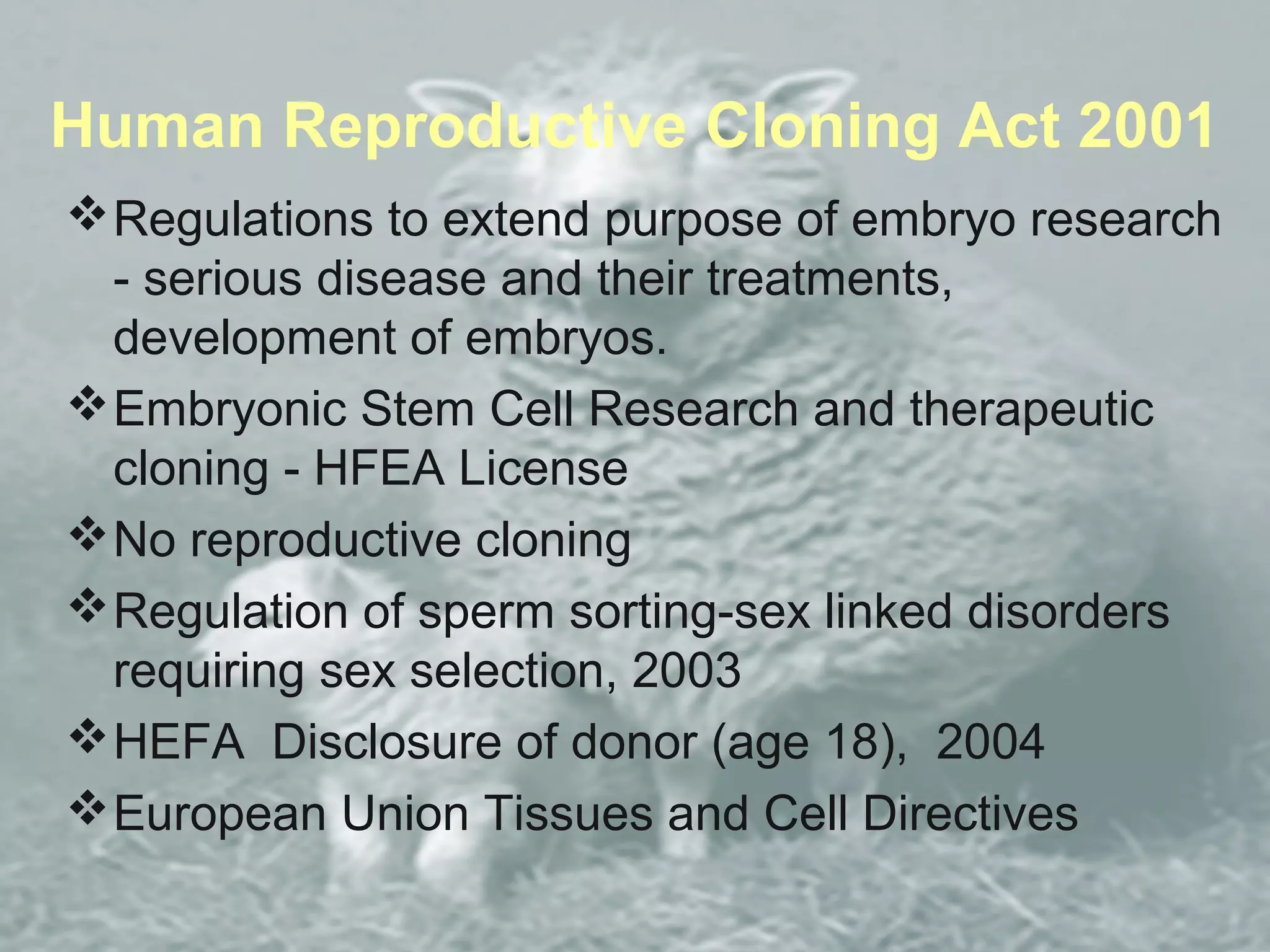 Human Embryology Act by Dr Ian Gibson | PPT