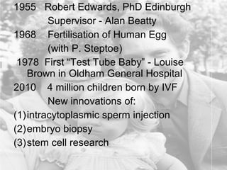 Human Embryology Act by Dr Ian Gibson | PPT