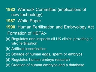 Human Embryology Act by Dr Ian Gibson | PPT