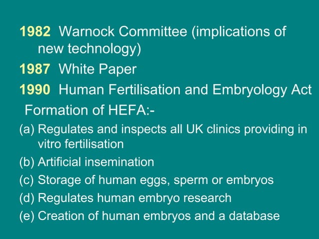 Human Embryology Act by Dr Ian Gibson | PPT