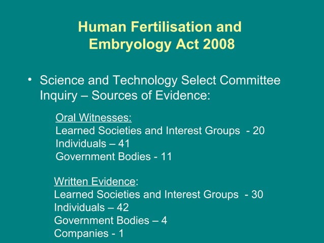 Human Embryology Act by Dr Ian Gibson | PPT