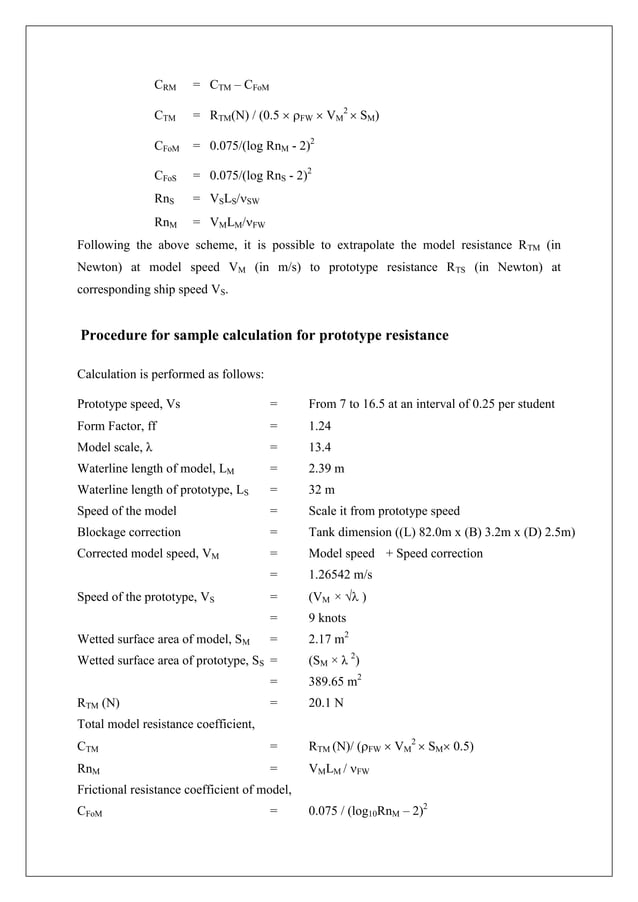 METHOD OF EXTRAPOLATION FOR OBTAINING THE RESISTANCE | PDF | Physics ...