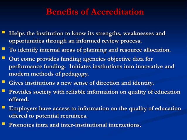 NAAC Accreditation process and benefits for institutions | PPT