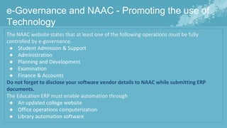 End-to-end NAAC Accreditation process with Creatrix Campus ...