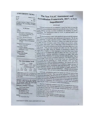 NAAC Assessment & Soft Skill article by Dr. Fr. Davis George | PDF