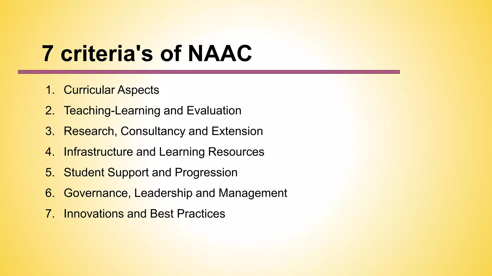 Naac criteria | PPTX