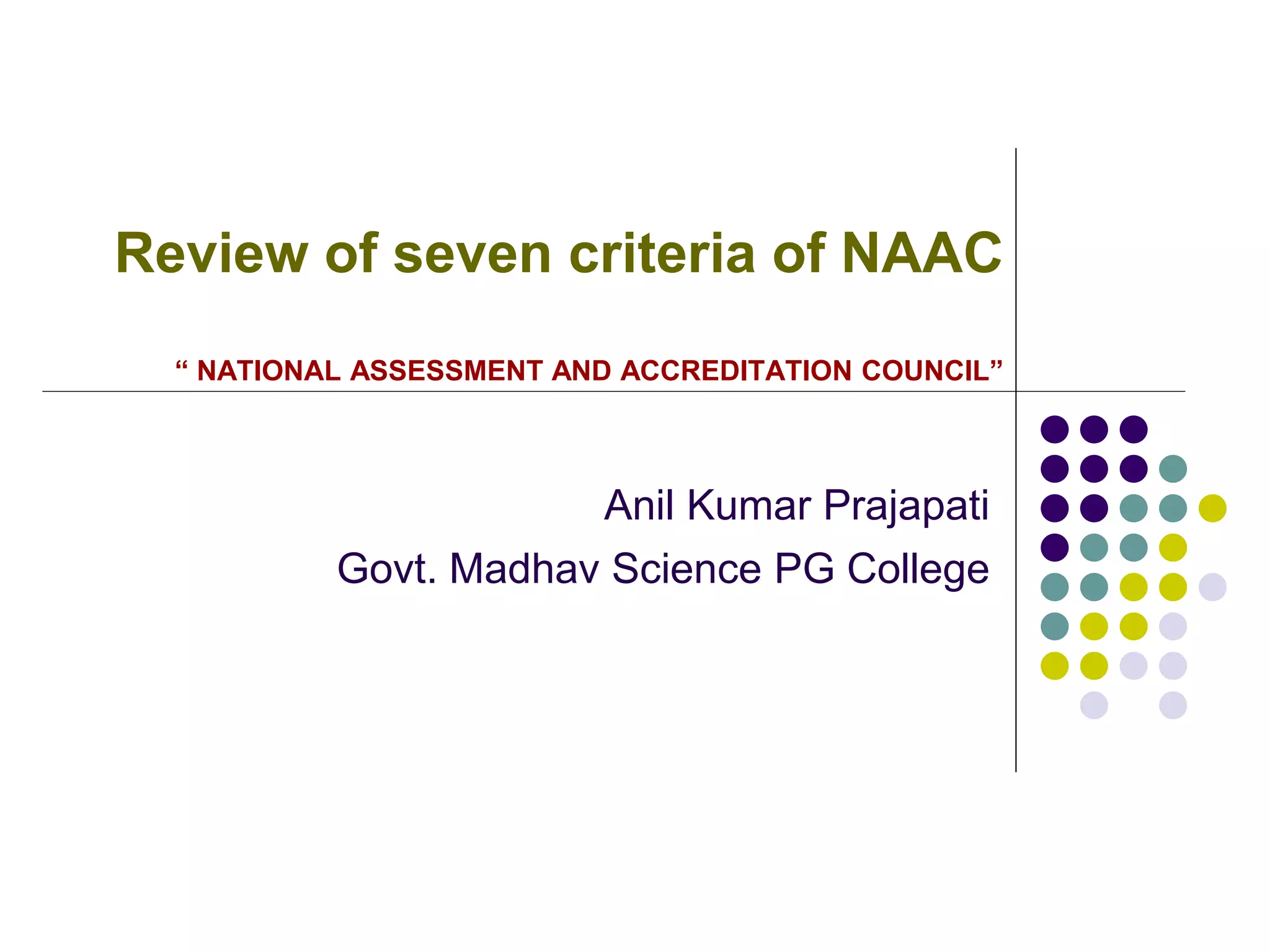 Naac criteria | PPTX