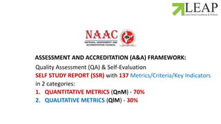 NAAC Assessment && Accreditation - Introduction | PPTX | Education industry | Industries