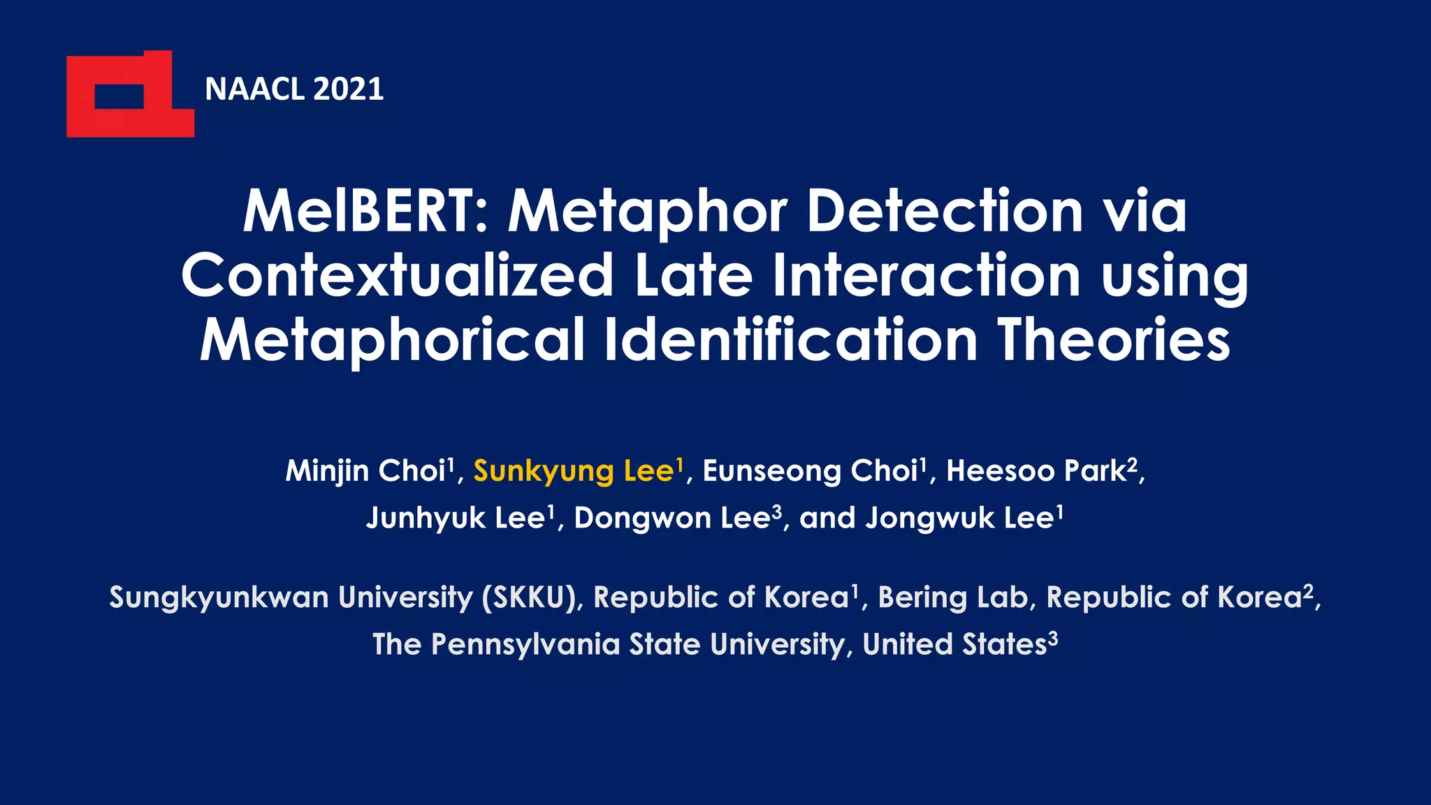 MelBERT: Metaphor Detection via Contextualized Late Interaction using Metaphorical ...