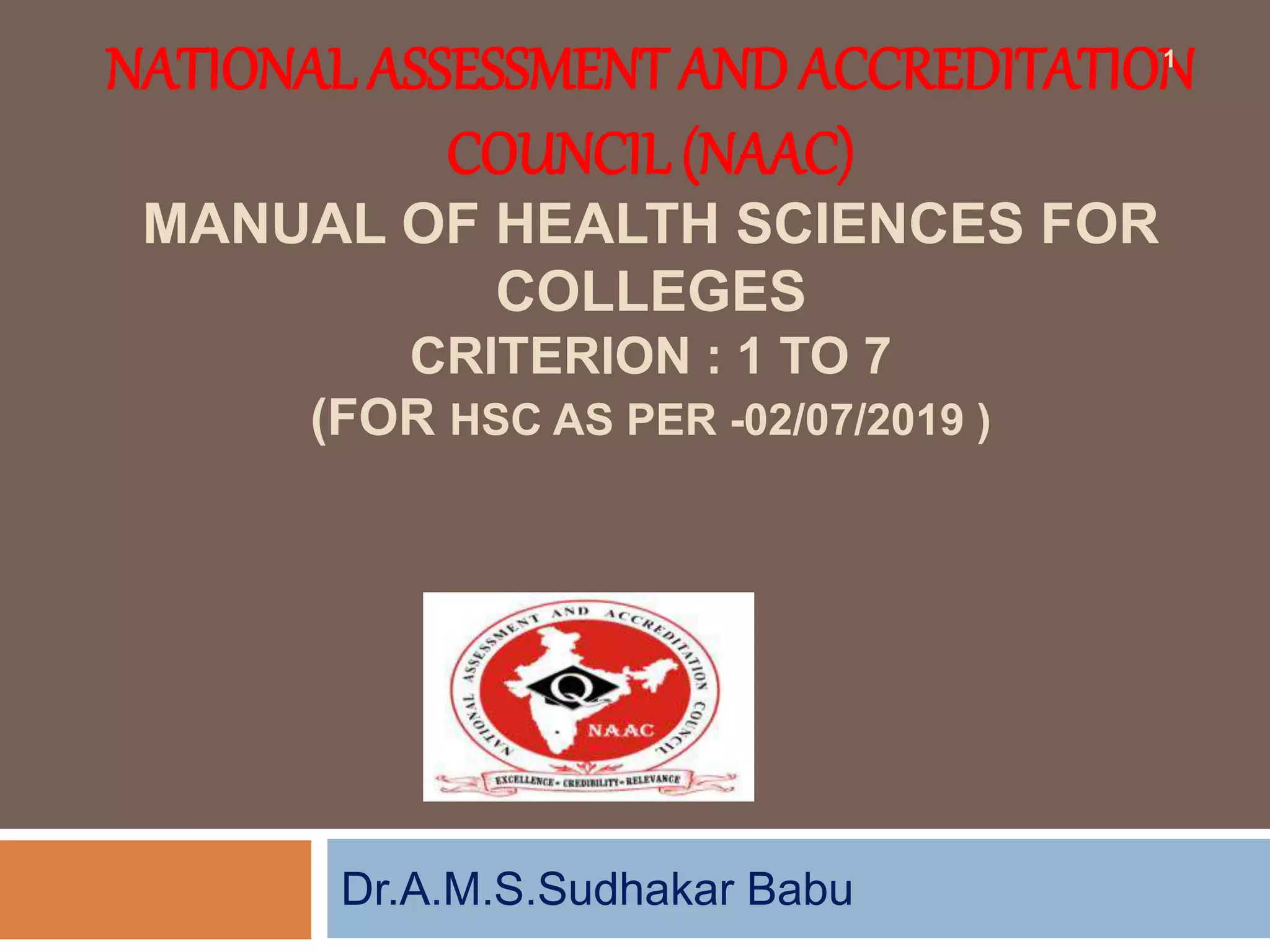 A Brief expression on National Assessment and Accreditation Council ...