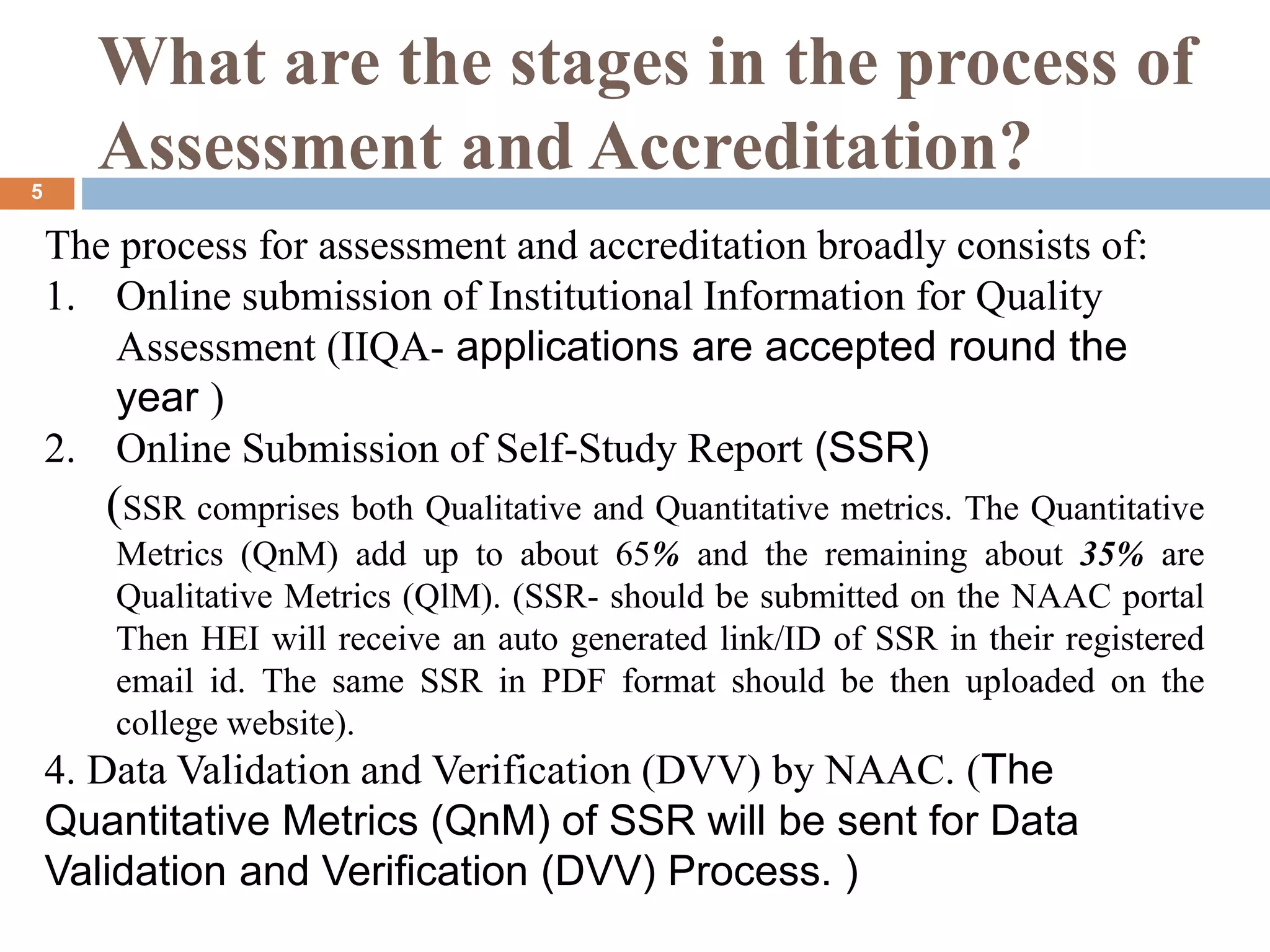 A Brief expression on National Assessment and Accreditation Council (NAAC) Manual of Health ...