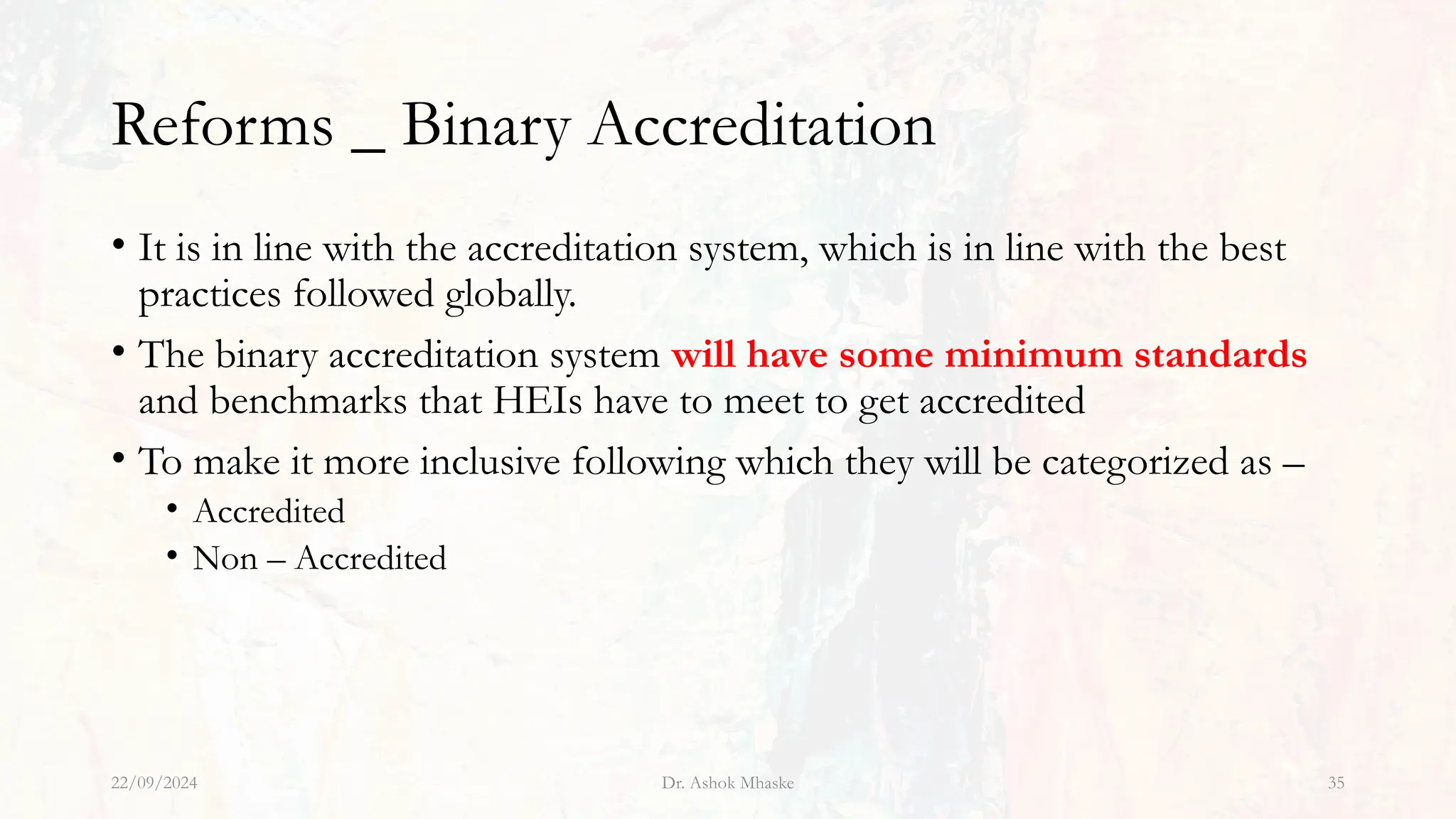 NAAC binary accreditation _ Update ppt.pptx | Education industry | Industries