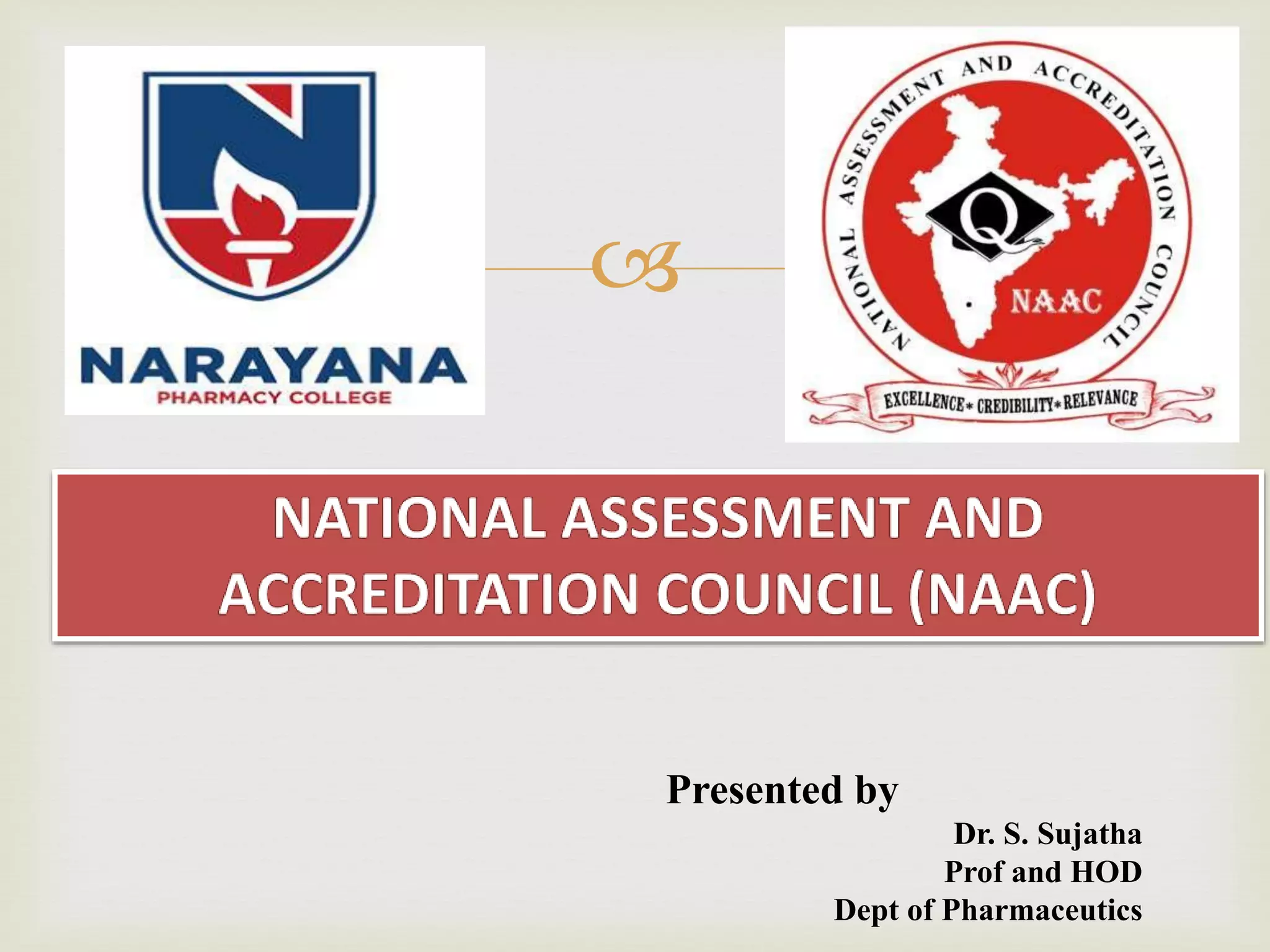 Naac presentation by Dr. S. Sujatha. | PDF