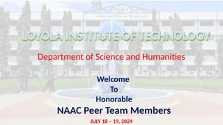 NAAC Peer Team Presentation Version One | PPTX