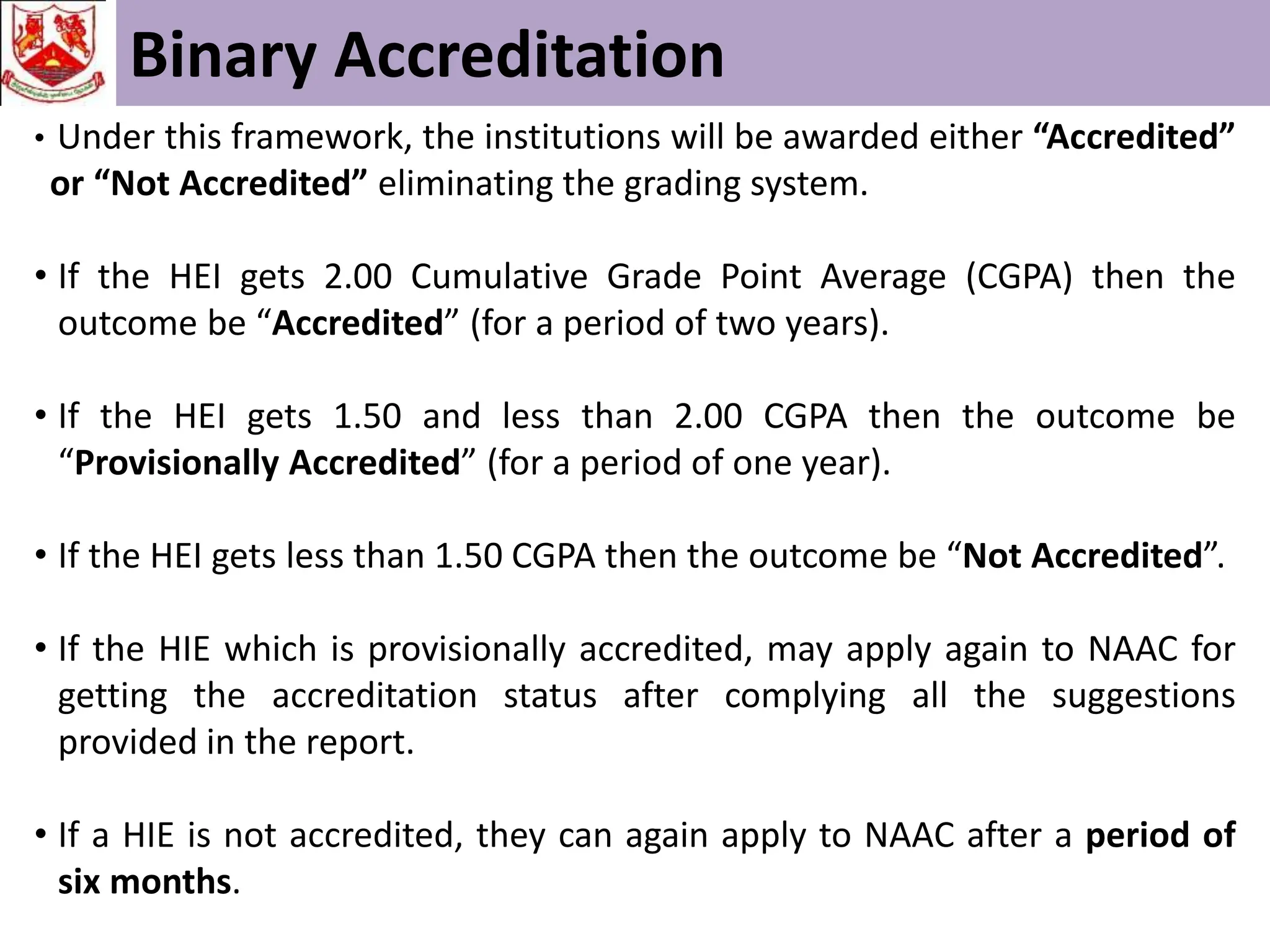 NAAC REFORMS IN ACCREDITATION 2024 | PPTX