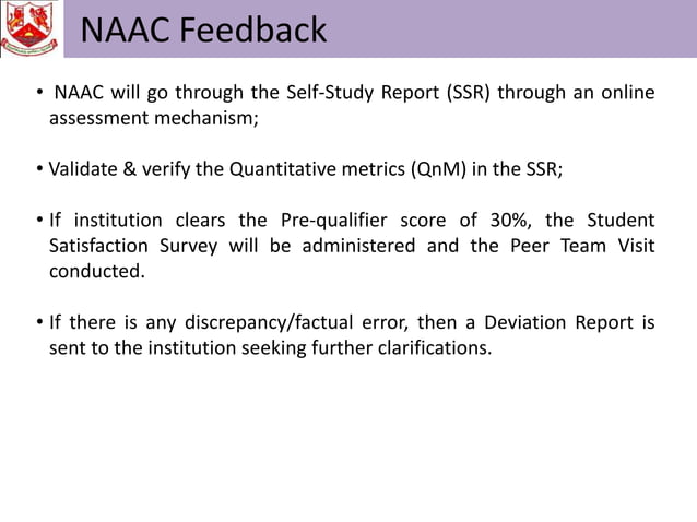 NAAC REFORMS IN ACCREDITATION 2024 | PPTX