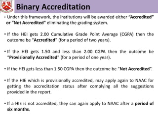 NAAC REFORMS IN ACCREDITATION 2024 | PPTX
