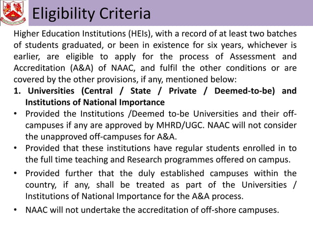 NAAC REFORMS IN ACCREDITATION 2024 | PPTX