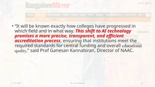 NAAC reforms based of 2024 - New accreditation | PPTX