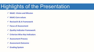 ASSESSMENT AND ACCREDITATION:REVISED PROCESS -AFFILIATED/CONSTITUENT ...